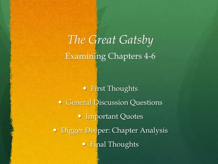 PPT - The Great Gatsby PowerPoint Presentation, free download - ID:2583939