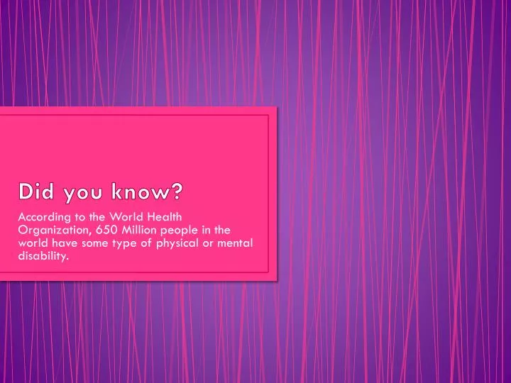 PPT - Did you know? PowerPoint Presentation, free download - ID:2584438