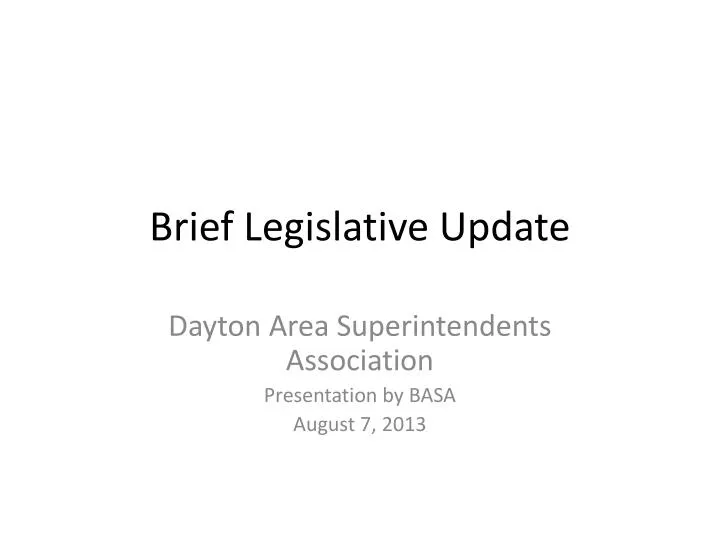 PPT - Brief Legislative Update PowerPoint Presentation, free download ...