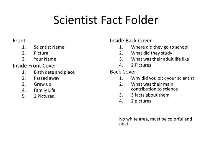 PPT - Scientist Fact Folder PowerPoint Presentation, free download - ID ...