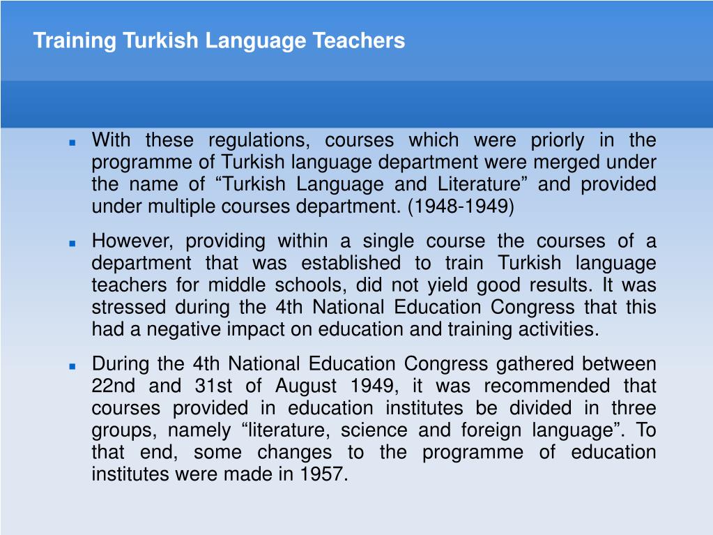 PPT - TURKISH LANGUAGE TEACHER TRAINING Assoc.Prof.Dr . Halit KARATAY ...