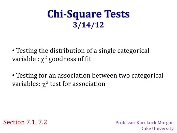 PPT - Chi-Square Tests 3/14/12 PowerPoint Presentation, free download ...