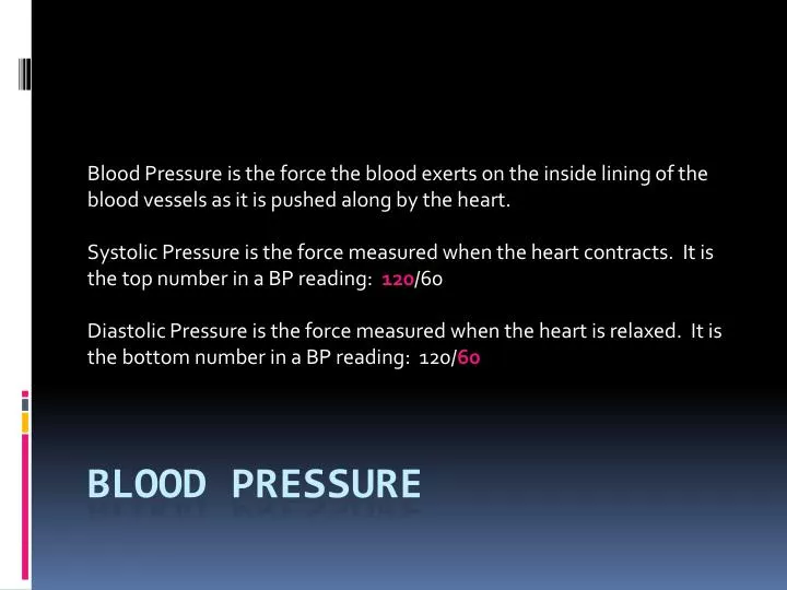 PPT - Blood pressure PowerPoint Presentation, free download - ID:2585609