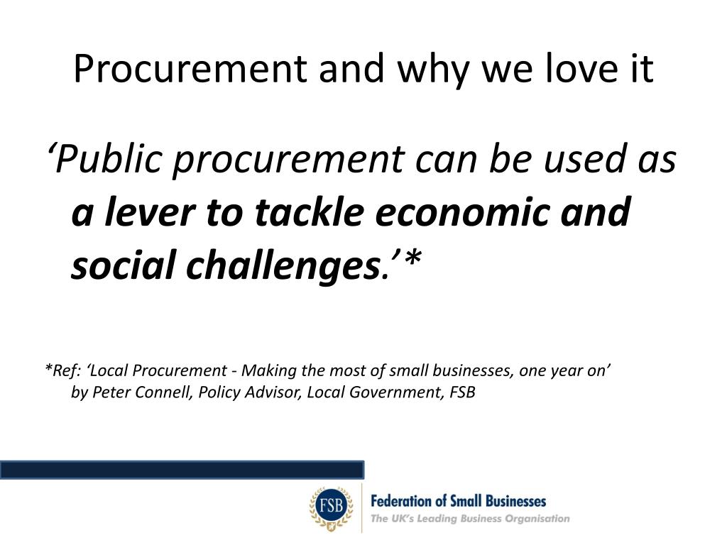 PPT - Local government procurement and why we love it PowerPoint ...