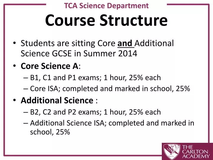 PPT - Course Structure PowerPoint Presentation, free download - ID:2585863