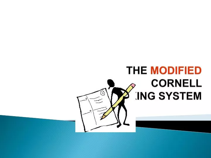 PPT - THE MODIFIED CORNELL NOTE TAKING SYSTEM PowerPoint Presentation ...