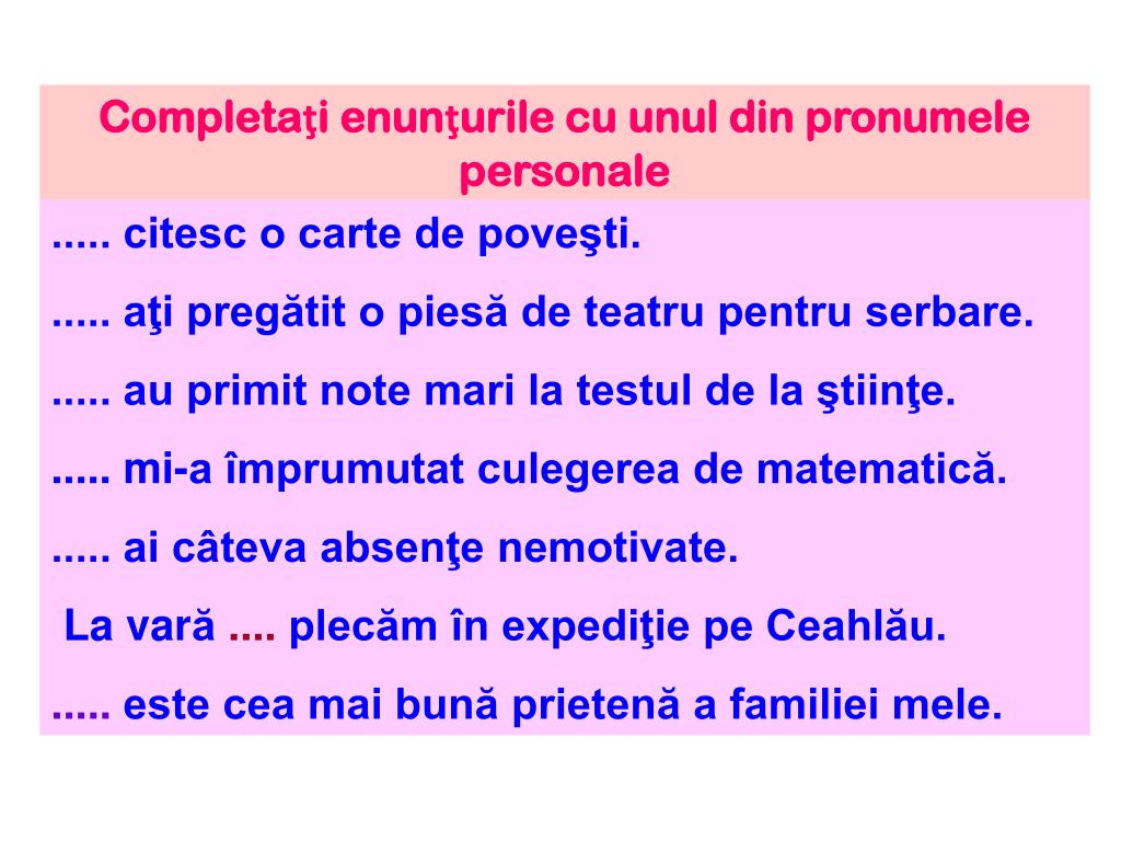 PPT - PRONUMELE PERSONAL PowerPoint Presentation, free download - ID ...