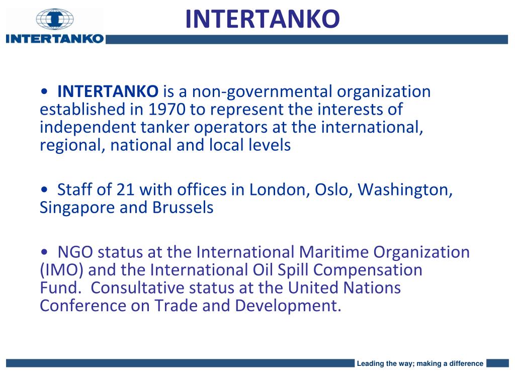 PPT - INTERTANKO International Association of Independent Tanker Owners ...