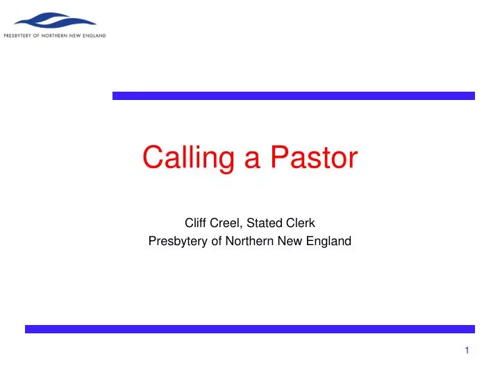 PPT - Calling a Pastor PowerPoint Presentation, free download - ID:2586513