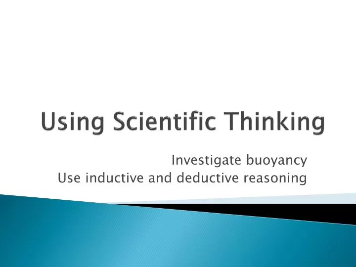 PPT - Using Scientific Thinking PowerPoint Presentation, free download ...