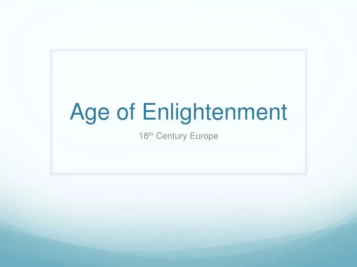 PPT - Age of Enlightenment PowerPoint Presentation, free download - ID ...