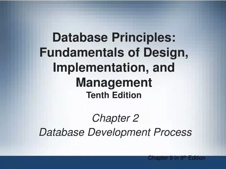 PPT - Chapter 2 Database Development Process PowerPoint Presentation ...