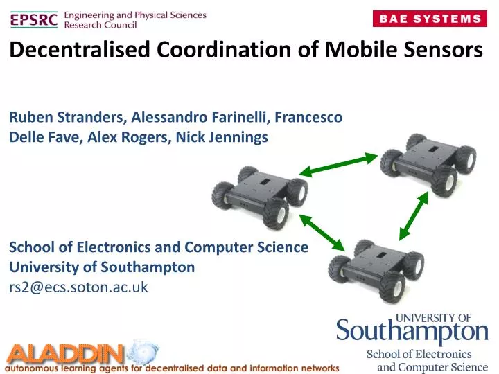 Ppt Decentralised Coordination Of Mobile Sensors Powerpoint Presentation Id 2588133