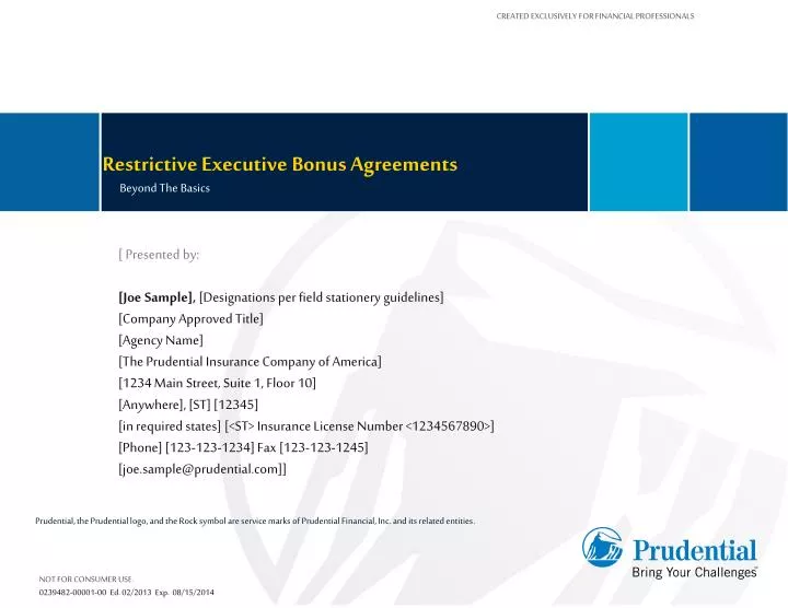 PPT - Restrictive Executive Bonus Agreements PowerPoint Presentation ...