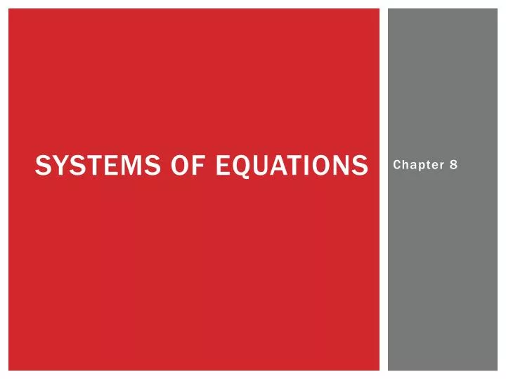 PPT - Systems of equations PowerPoint Presentation, free download - ID ...