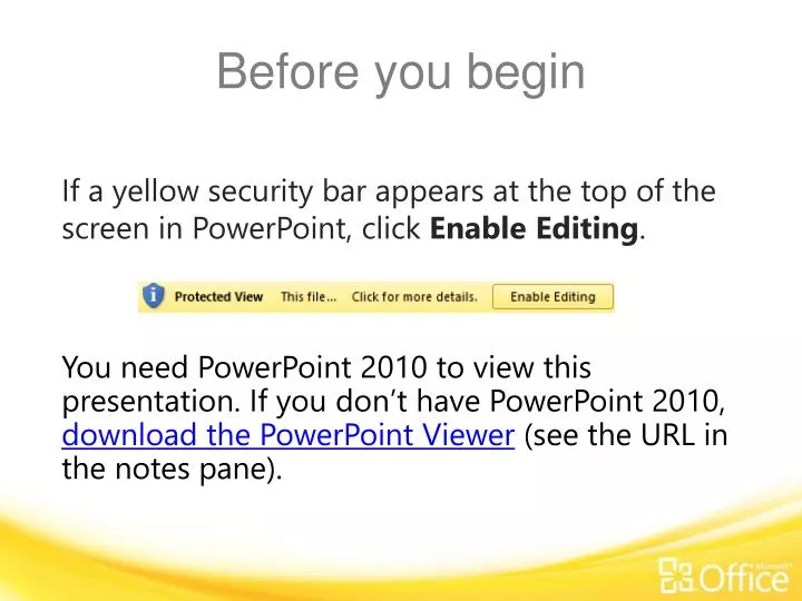 PPT - Before you begin PowerPoint Presentation, free download - ID:2588358