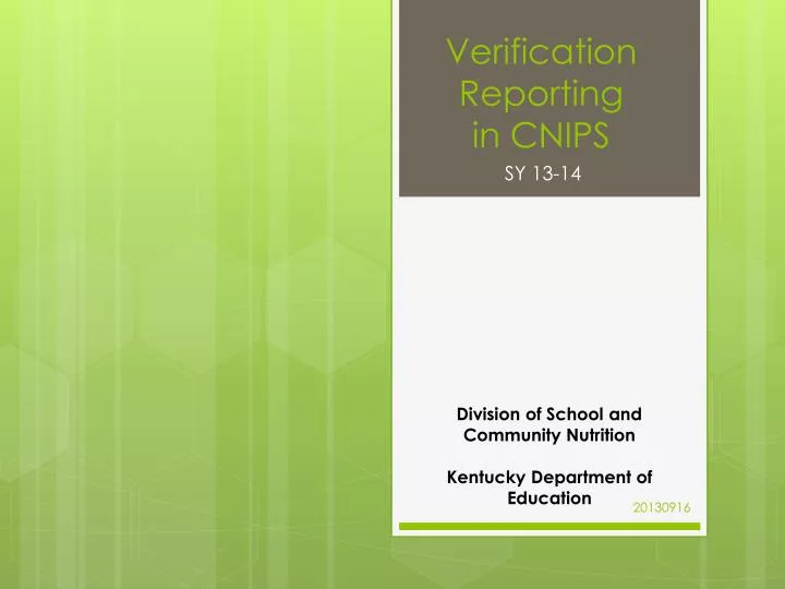 PPT - Verification Reporting in CNIPS PowerPoint Presentation, free ...