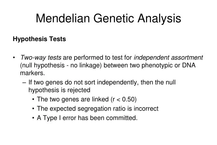 PPT - Mendelian Genetic Analysis PowerPoint Presentation, free download ...