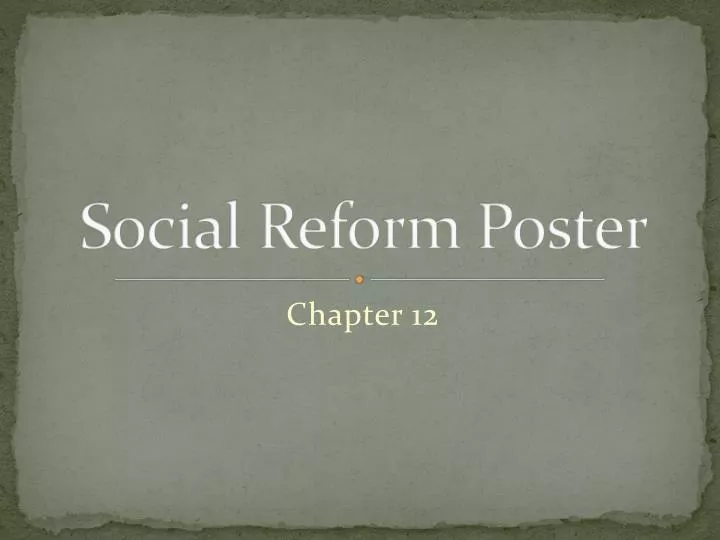 PPT - Social Reform Poster PowerPoint Presentation, free download - ID ...