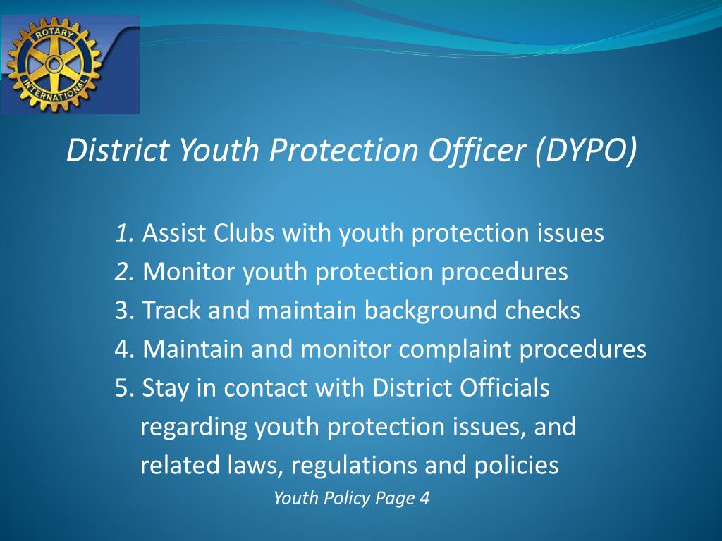 PPT - Rotary District 7570 Youth Protection Policy PowerPoint ...