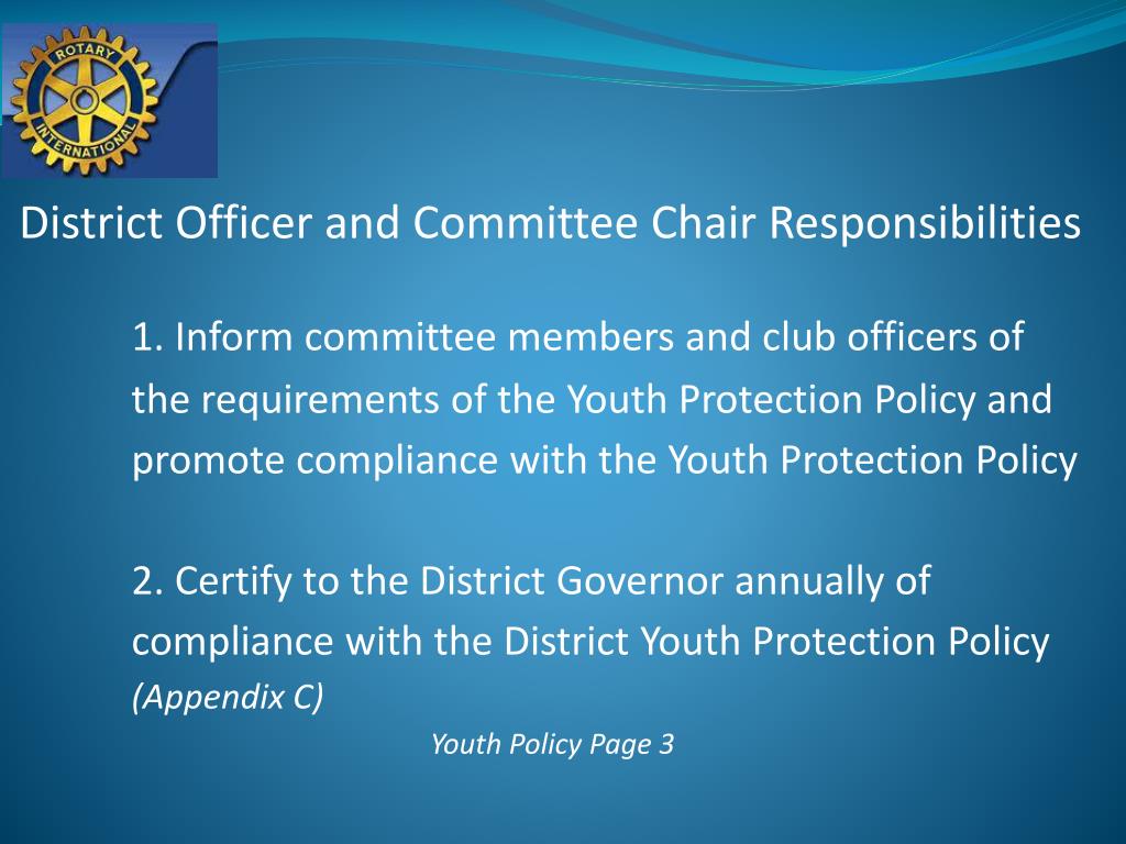 PPT - Rotary District 7570 Youth Protection Policy PowerPoint ...