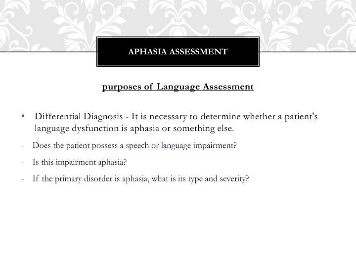 PPT - Aphasia PowerPoint Presentation - ID:2590270