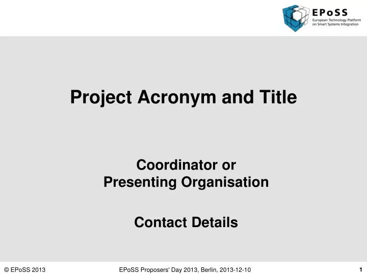 PPT - Project Acronym and Title PowerPoint Presentation, free download ...