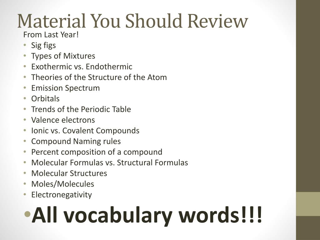 PPT - Chemistry Mid-term Review PowerPoint Presentation, free download ...