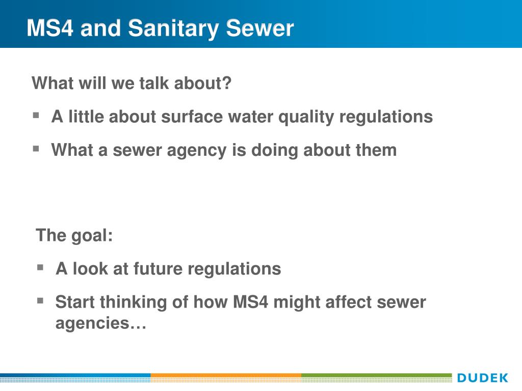 PPT - What Does MS4 Mean to You? A study of sewer and storm drain cross ...