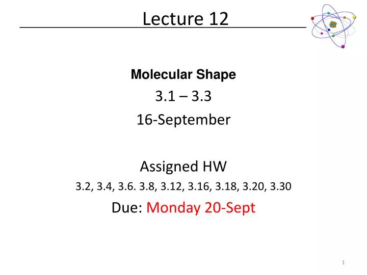 PPT - Lecture 12 PowerPoint Presentation, free download - ID:2592593