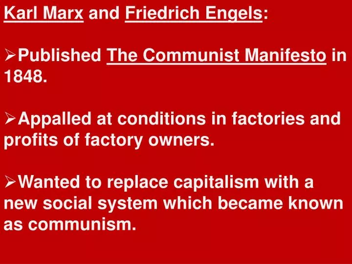PPT - Karl Marx and Friedrich Engels : Published The Communist ...