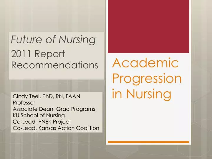 PPT - Academic Progression in Nursing PowerPoint Presentation, free ...