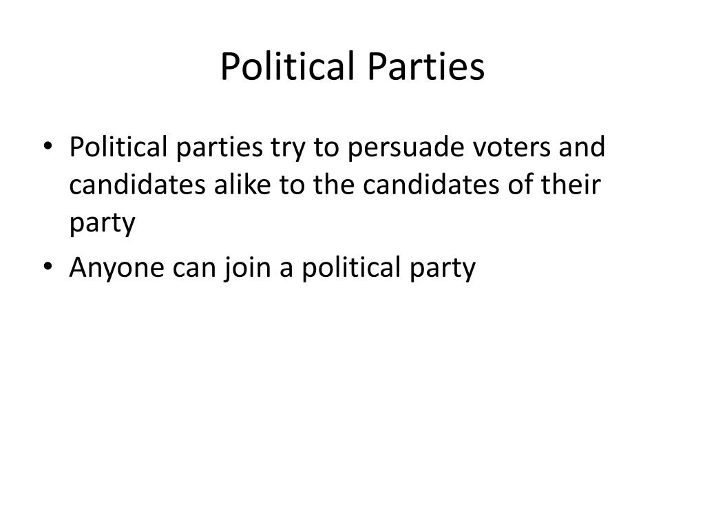 PPT - Understanding Political Parties: Roles, Systems, and Candidate ...