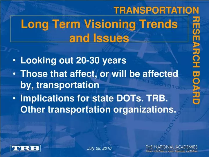 PPT - Long Term Visioning Trends and Issues PowerPoint Presentation ...