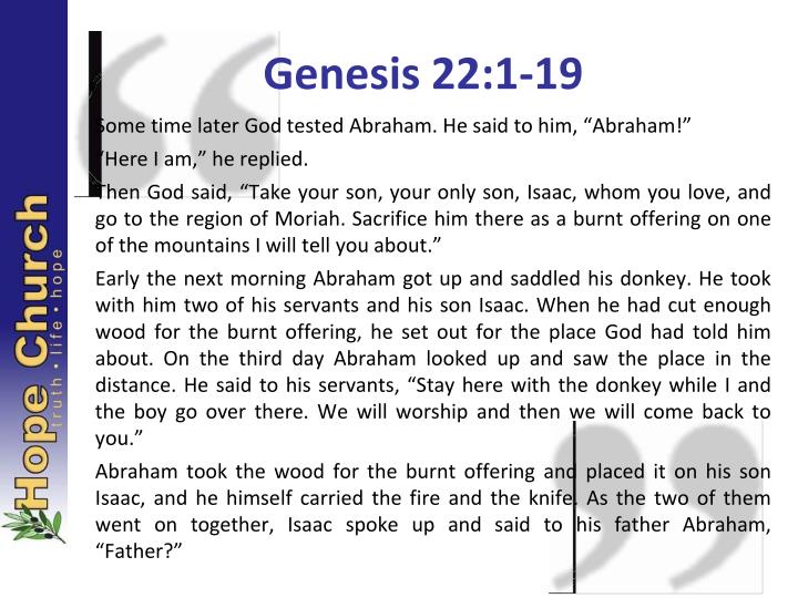 PPT - Abraham Faith in God’s Provision Genesis 22:1-19 PowerPoint ...