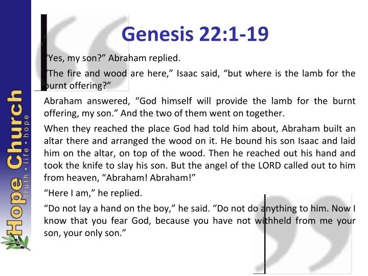 PPT - Abraham Faith in God’s Provision Genesis 22:1-19 PowerPoint ...