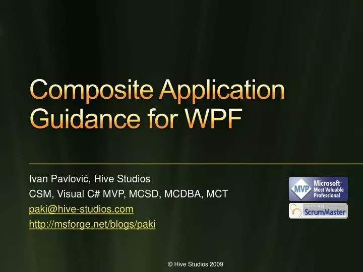 Ppt Composite Application Guidance For Wpf Powerpoint Presentation Free Download Id 2593753