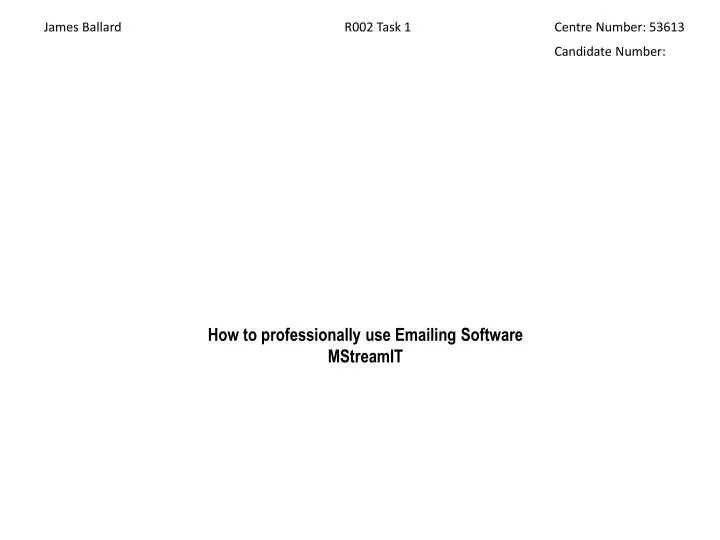 PPT - How to professionally use Emailing Software MStreamIT PowerPoint ...