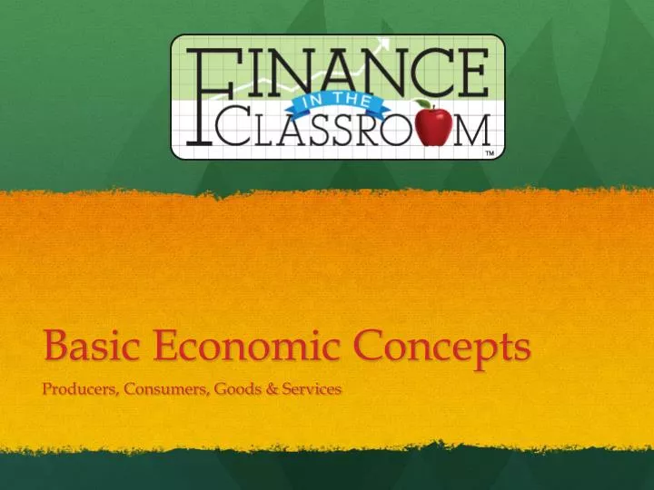 PPT - Basic Economic Concepts PowerPoint Presentation, free download ...