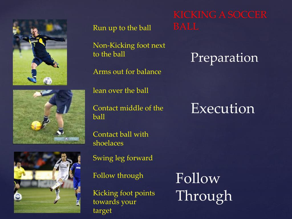 Following Through With A Soccer Kick