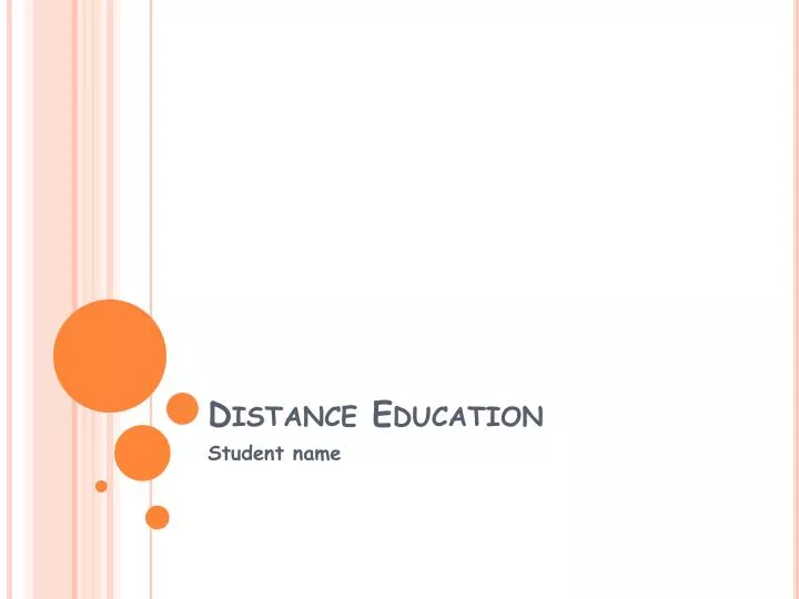 PPT - Distance Education PowerPoint Presentation, free download - ID ...