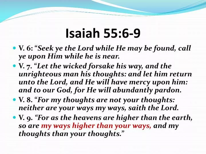 PPT - Isaiah 55:6-9 PowerPoint Presentation, free download - ID:2594645