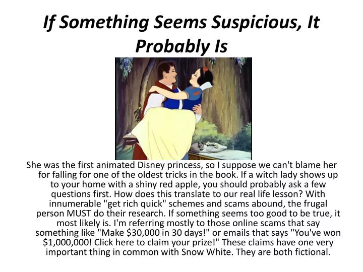 PPT - If Something Seems Suspicious, It Probably Is PowerPoint ...