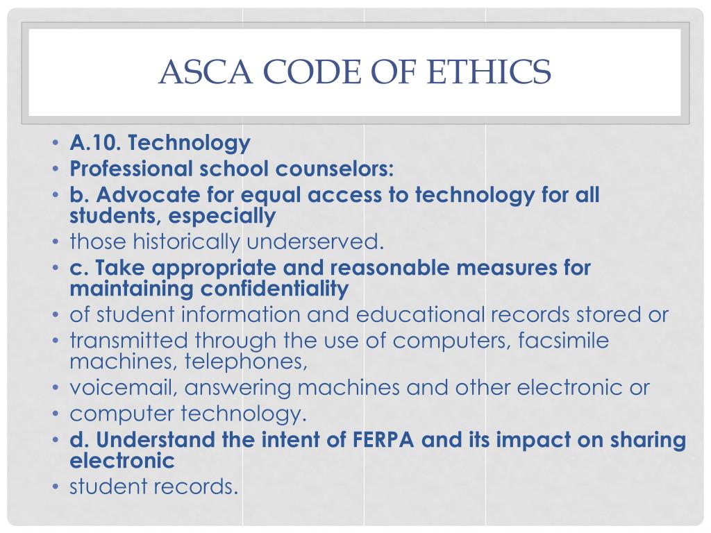 PPT - Ethical/Legal Issues & The Professional School Counselor ...