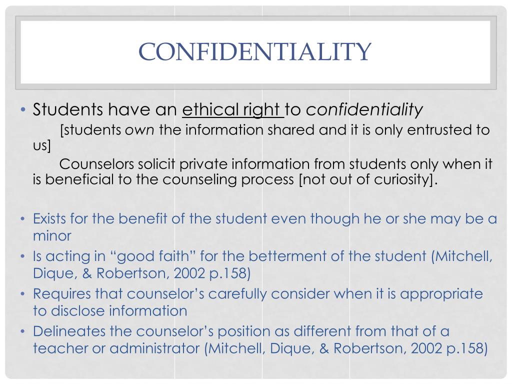 PPT - Ethical/Legal Issues & The Professional School Counselor ...