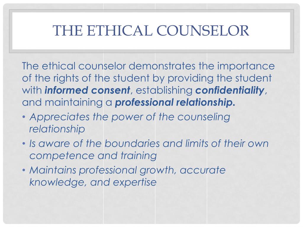 PPT - Ethical/Legal Issues & The Professional School Counselor ...