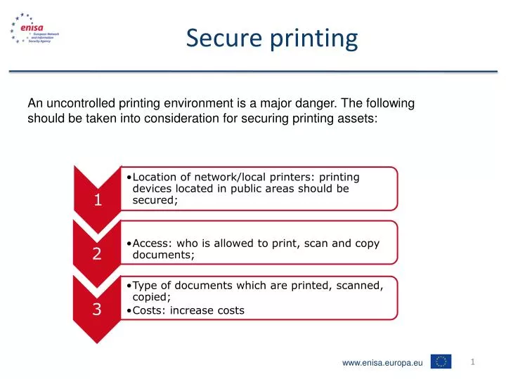 PPT - Secure printing PowerPoint Presentation, free download - ID:2596029