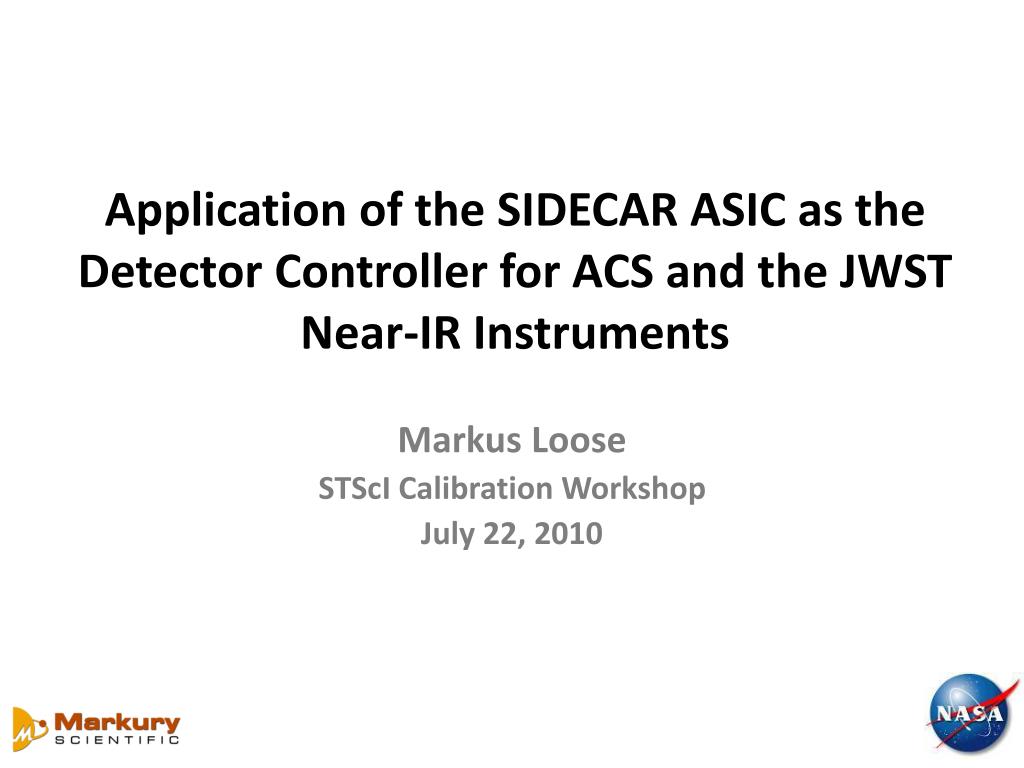 PPT - Markus Loose STScI Calibration Workshop July 22, 2010 PowerPoint ...