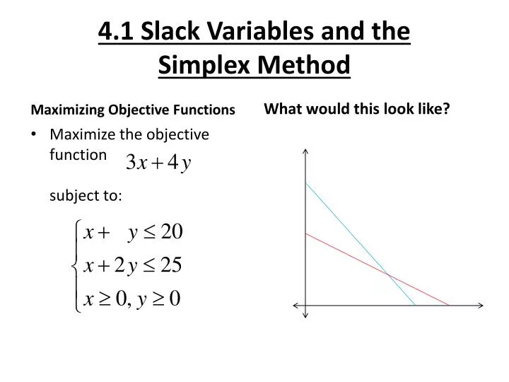 PPT - 4.1 Slack Variables and the Simplex Method PowerPoint ...