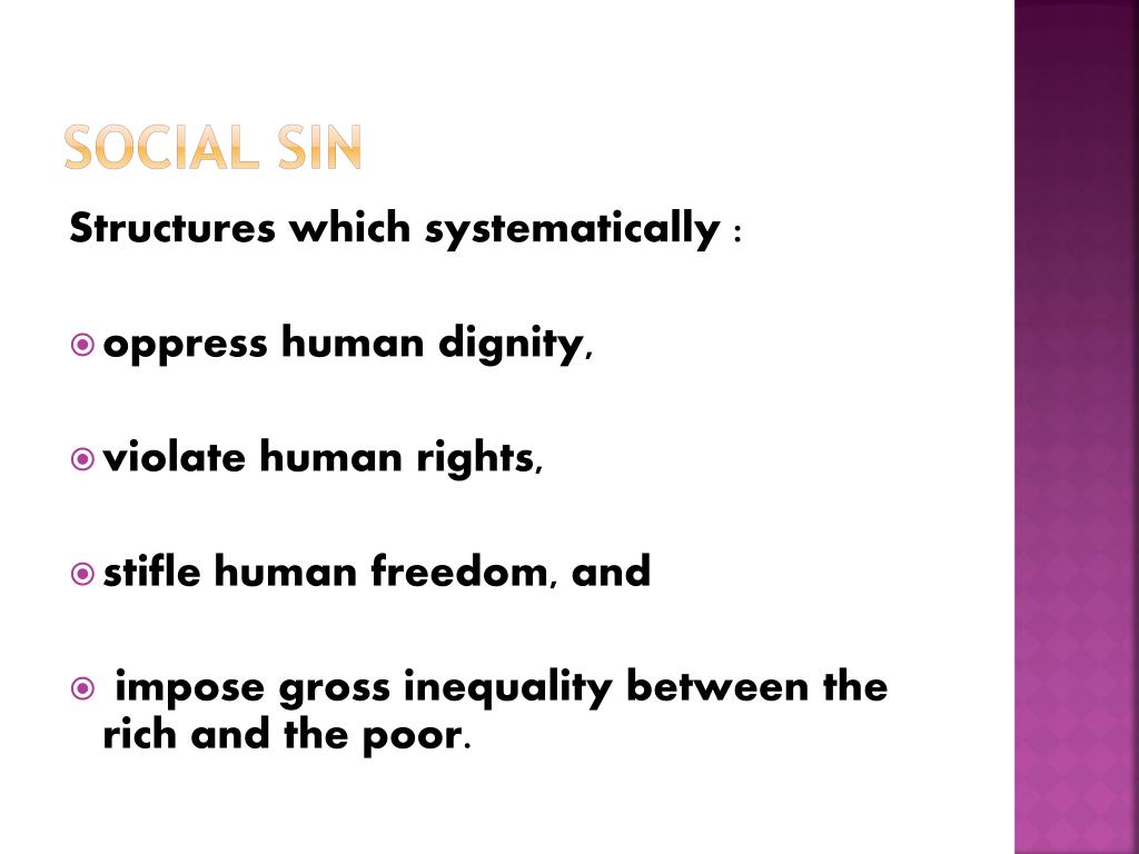 PPT - Social justice and social sin PowerPoint Presentation, free ...